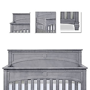 Evolur Santa Fe 5-in-1 Convertible Crib, Storm Grey