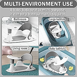 Baby Bath Seat,Baby Bathtub Seat for 6 Months & Up, Infant Bath Seat with Secure Suction Cups, Non-Slip Toddler Bath Seat TOPMINO