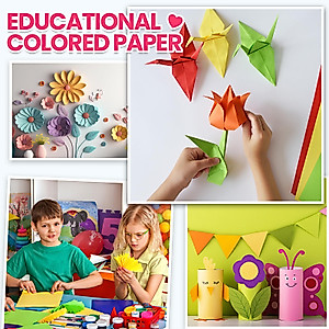 Thenshop 320 Pcs Cardstock Paper 16 Assorted Color 250gsm 8.3 x 11.6 A4 Construction Heavy Weight Thick Double Sided Printed Colored Paper for DIY Cards Making Art Scrapbooking School Party