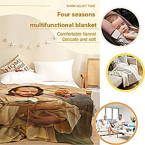 Funny Keanu Reeves Blanket Saint-K Holding Baby-Y Blanket Ultra-Soft Throw Blanket Home Decor Gift for Children/Adults 50in×40in