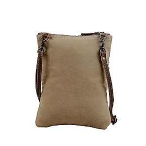 Myra Bag Simple Sober Small & Crossbody Bag Upcycled Cotton & Hair Leather S-2910