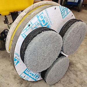 8" Grey - PileUp Carpet Pads for 19" Cimex Cyclone - Pack of 15 Pads