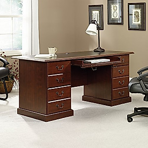 Sauder Heritage Hill Executive Desk, Classic Cherry Finish