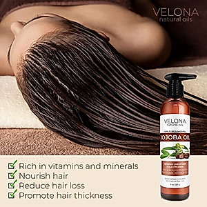 Jojoba Oil - 16 oz (With Pump) | 100% Pure and Natural | Golden, Unrefined, Cold Pressed, Hexane Free | Moisturizing Face, Hair, Body, Skin Care, Stretch Marks, Cuticles