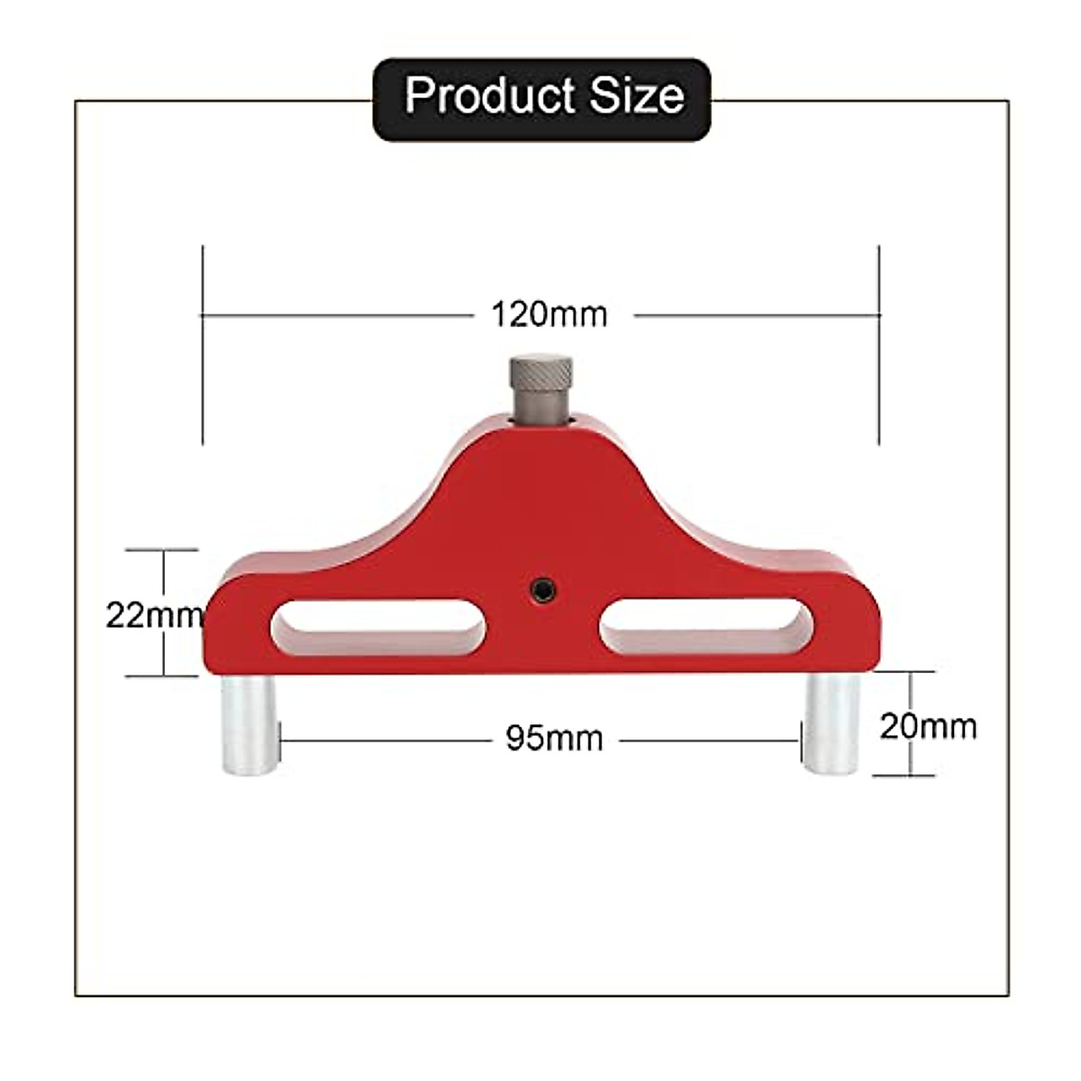 Aluminum Alloy Center Scriber,Center Mark Finder Tool,Woodworking Scriber Center Line Marking Tool,95mm Measuring Range,High Measuring Accuracy,For Woodworking Marking(Red)
