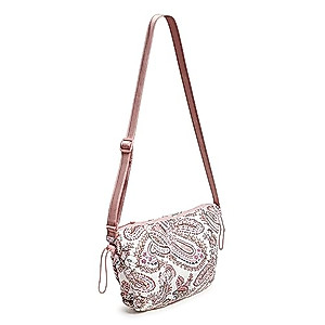 Vera Bradley Featherweight Crossbody Purse, Sand Paisley