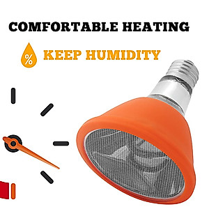 TEKIZOO Deep Heat Lamp Infrared Heater Light for Reptile and Amphibian Pet (100 W)