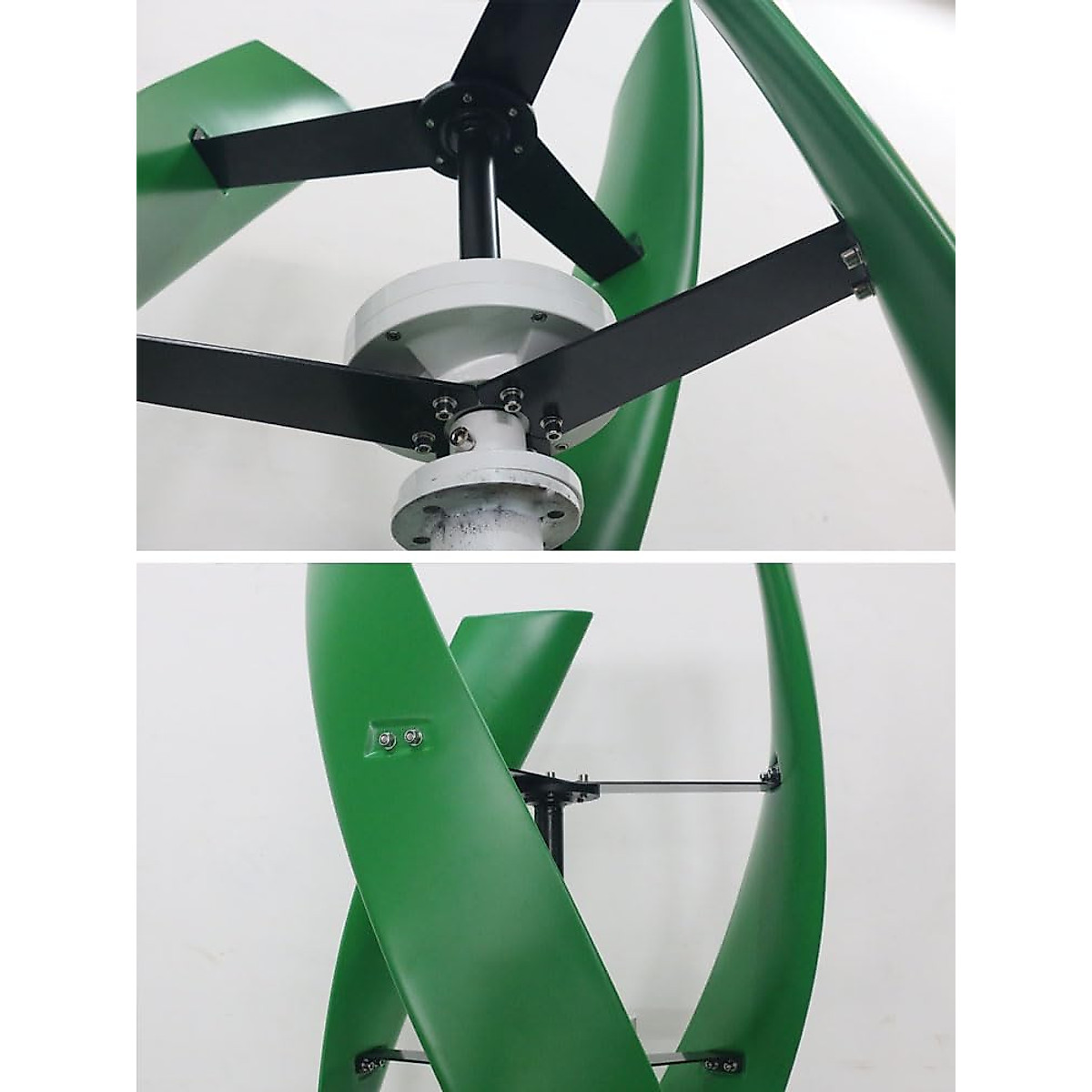 QINGDONGDZA Fiberglass Windmill Blade Vertical Axis Wind Turbine Generator Blades for DIY Wind Power Projects White/Red/Green,White,3 Pieces