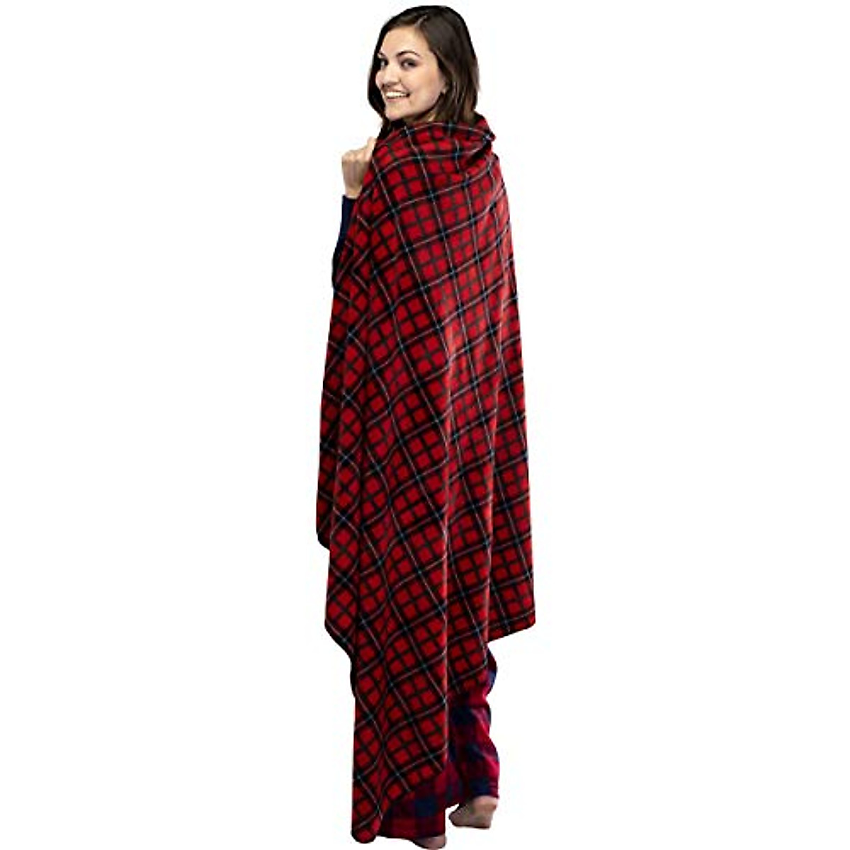 INTIMO Red Stewart 48" X 60" Fleece Blanket