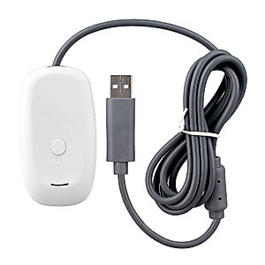 OSTENT USB Wireless Controller PC Laptop Computer Receiver for Microsoft Xbox 360 Slim Game Color White