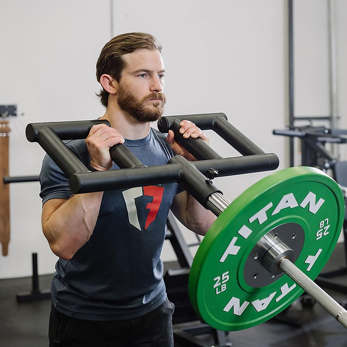 Titan Fitness Viking Press Landmine Attachment, 50mm Neutral Fat Grip Handle, Fits 2" Olympic Barbell, Home Gym Equipment for Shoulder Press, Row, Squat, Deadlift & More