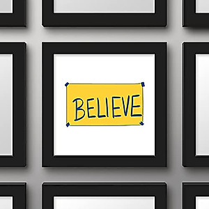 Trends International Gallery Pops Ted Lasso - Believe Wall Art Wall Poster, 12" x 12", Black Frame Version