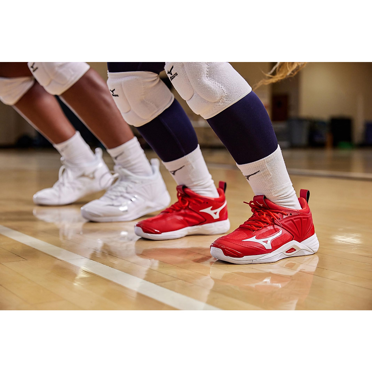 Mizuno Women's Wave Momentum 2 | Women's Indoor Volleyball Shoe | Red/White | US Women's 10.5