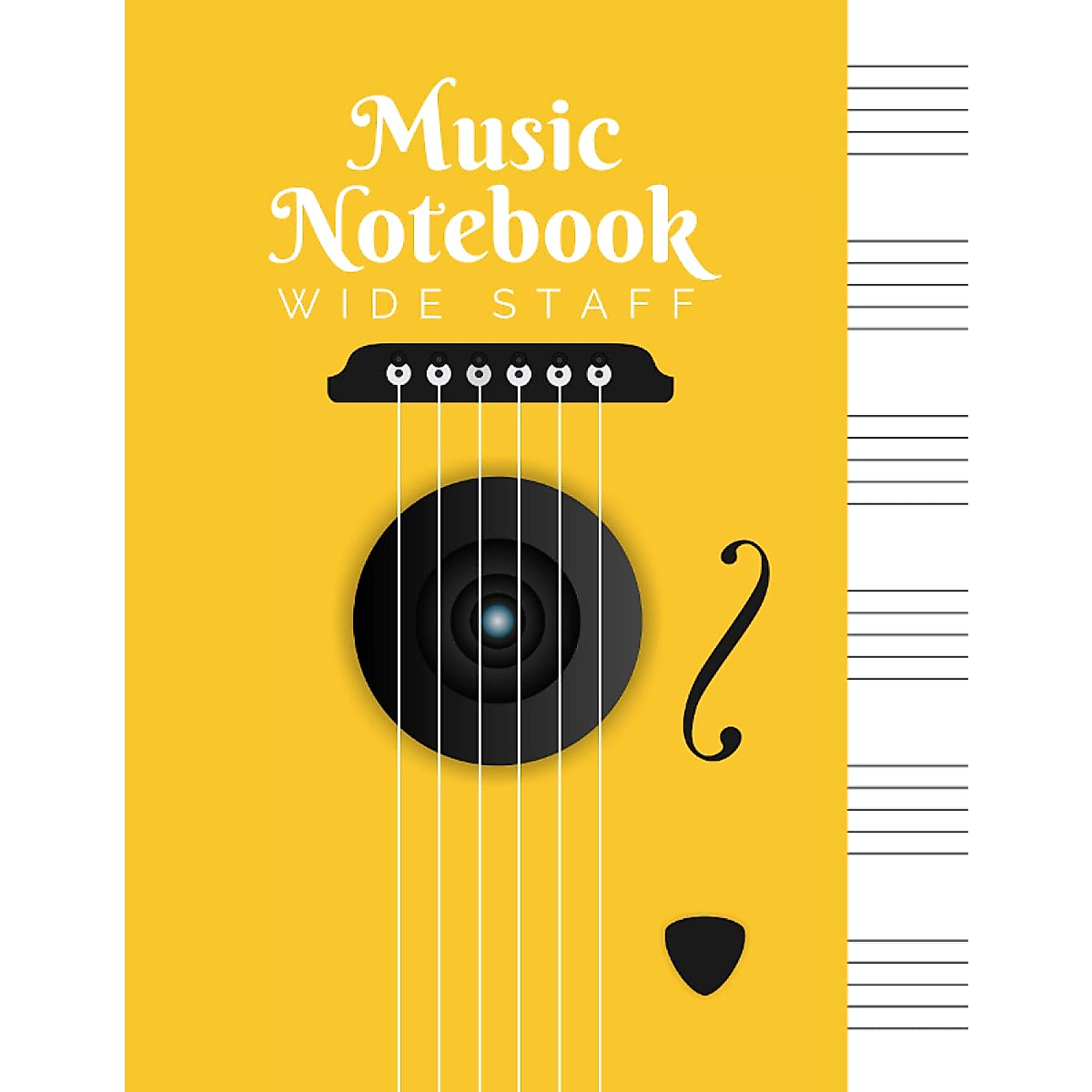Music Notebook Wide Staff: Blank Sheet Music Writing Notebook For Beginners And Intermediate, Music Manuscript Paper With. 120 Pages 6 Staves Per ... Gift For A Music Producer Or Teacher]