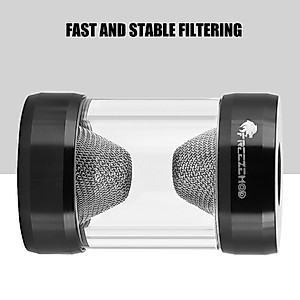 fosa G1/4 Inner Thread Water Cooling System Filter Fine Screen Funnel Shaped Filter for PC Water Cooling, Compatibility Water Cooling Reservoir, Computer Water Cooler Accessories(Black)