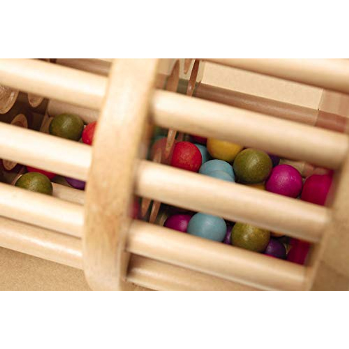 B. toys by Battat B. A-Maze Rain Rush Dexterity Toy – Classic Baby Rainmaker Toy – Development Natural Wooden Toys for Toddlers