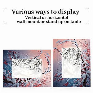 cfpolar 5x7 Inch Environmentally Friendly Wood Photo Frame With High-Definition Acrylic Board For Table Top Display And Wall Mounting Photo Frame File Frames Snowy Red Bird