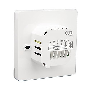 Floor Heating Thermostat, AC 90-240V Home Thermostat Programmable LCD Display Low Power Consumption for Office (Without WiFi)