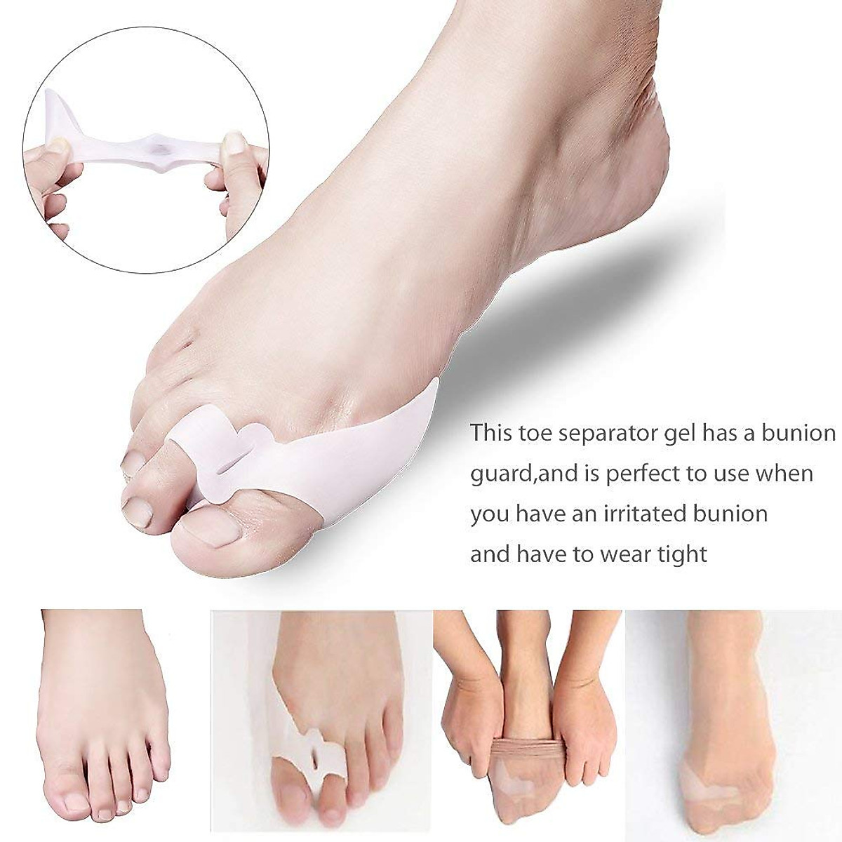 Askilt Bunion Corrector, Bunion Splints and Bunion Relief for Hallux Valgus, Big Toe Joint,Adjustable Bunion Splint Protector Sleeves kit F or Women and Men,7 pcs