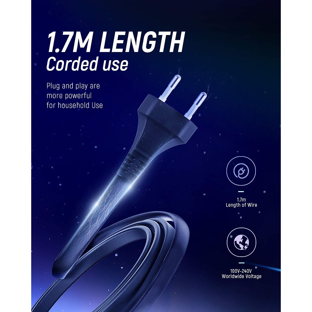 Hair Clippers SUPRENT Corded Hair Clippers for Men, 21-piece Hair Cutting Kit with 27 Cutting Length, 10 Guide Combs, Scissor, Storage Case