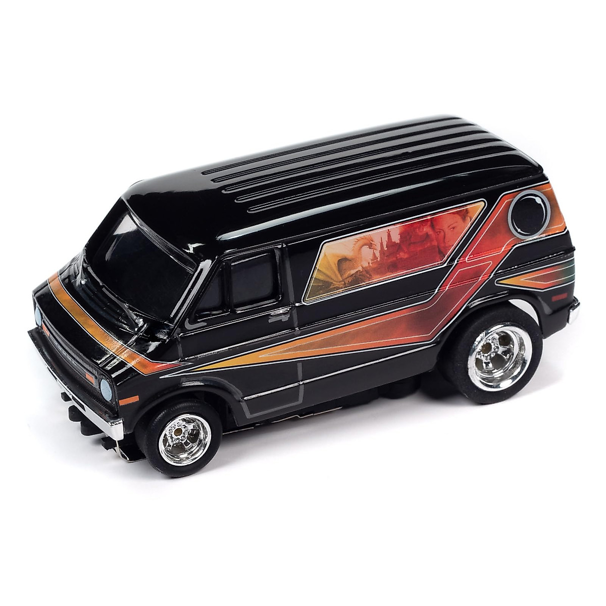 Auto World 4Gear 1973 Dodge Van (3 Car Set) (AW Exclusive) Slot Cars HO Scale