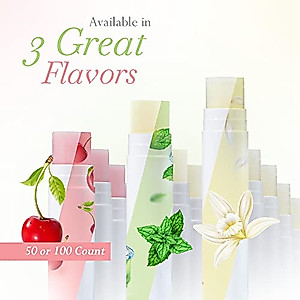 Belladonna Peppermint Lip Balm 50 Pack - Moisturizing Lip Balm Contains Vitamin E Shea Butter and Other Natural Ingredients Comes in Customizable Packaging