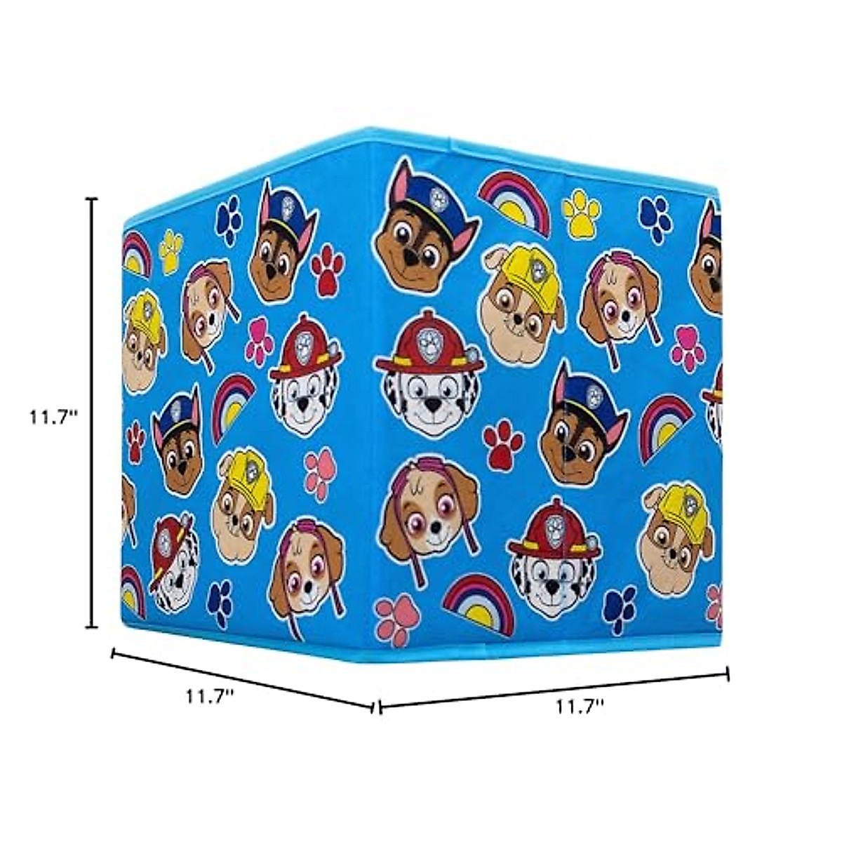 Character World Paw Patrol Officially Licensed Storage Boxes | 2 Pack Foldable Storage Cubes Tower Design | Perfect For Organising Children's Room, Kids Playroom