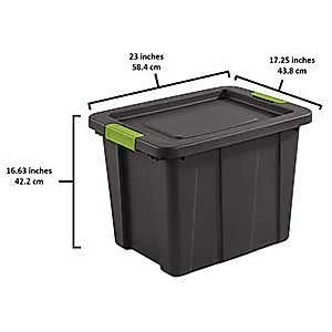 Sterilite Tuff1 Multipurpose 18 Gallon Plastic Storage Container Organizational Tote Bin with Secure Latching Lids, (24 Pack)