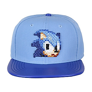 Sonic The Hedgehog 8-Bit Pixel Sonic Speed Snapback Hat Blue