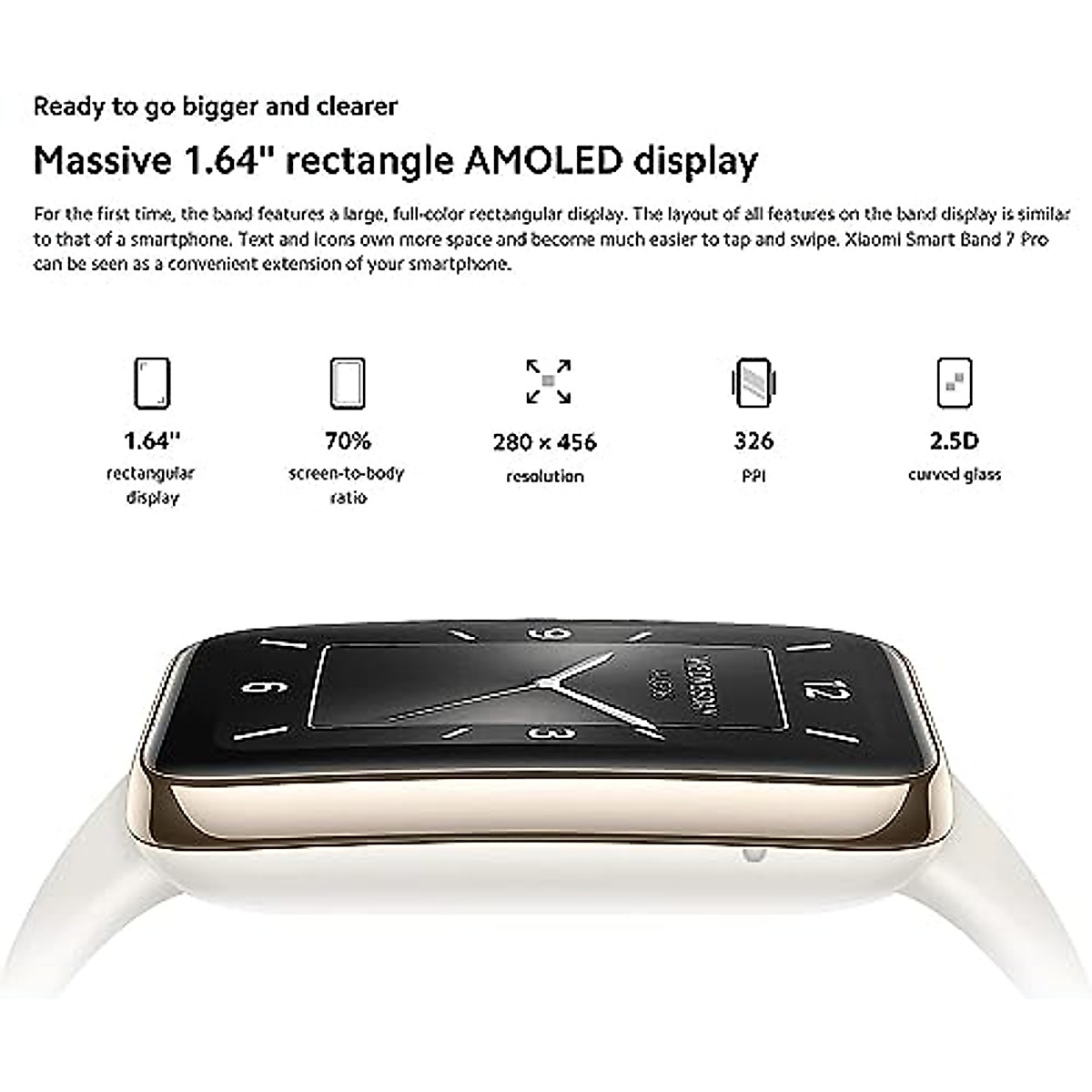 Xiaomi Band 7 Pro Smartwatch with GPS, Health & Fitness Activity Tracker, 1.64 inch AMOLED Touch Display