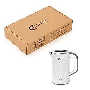 EVATEK Small Electric Kettle, 600W Mini Portable Tea Kettle, Travel Stainless Steel Interior Hot Water Boiler, Auto Shut-Off & No Base, Gift for Camping, Office, Student Dormitory