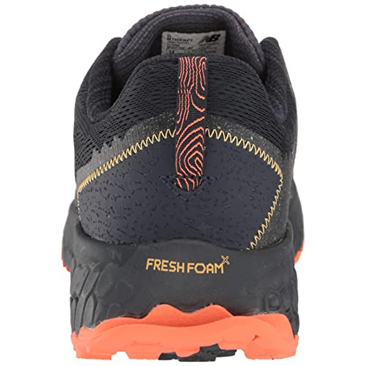 New Balance Men's Fresh Foam X Hierro V7 Running Shoe, Thunder/Vibrant Orange/Vibrant Apricot, 10 Wide