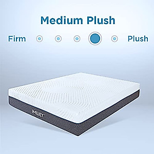 MLILY Myth Queen Memory Foam Hybrid Mattress 12.5 Inch, Gel Cooling Mattress Bed in a Box Made in USA,CertiPUR-US Certified Mattress for Back Pain Relief 60"x80"x12.5"