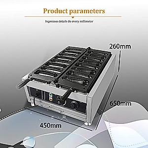 Mvckyi Commercial 8 PCS Electric Waffle Maker with removable plates, Non Stick Penis Shape Waffle Machine Hot Dog Baker, Strange Shape Sausage Grill Waffle Baker for Fast Food Restaurant Equipment