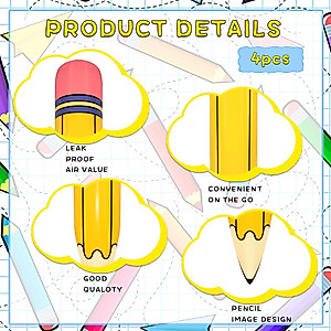 4 Pieces 44 Inch Giant Inflatable Pencils Balloon Back to School Dimensional Pencils Balloon Graduation Party Decoration for Back to School Classroom Garden Room Birthday Party Decorations