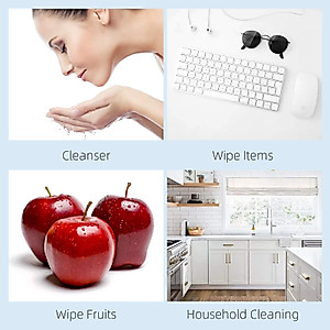 MODODOU 100 Counts Per Box Facial Towels Disposable Face Towels For Drying Face Wipes Cotton Pads Use For Cleansing Face Towelettes 100% Cotton All Skin Use Senstive Skin Use