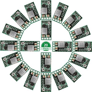 Weewooday 20 Pieces 5V Regulator Module Mini Voltage Reducer Adjustable DC 4.5-24V 12V 24V to 5V 3A Volt Buck Converter Reduced Voltage Regulator Power Supply Transformer Module