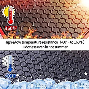 Matericuo Golf Cart Floor Liner Mat Full Coverage Custom Fit for Yamaha Drive 2 Models Only (2017 2018 2019 2020 2021 2022 2023 2024) & UMAX Rally Black