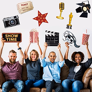 Remagr VIP Party Decorations Movie Night Party Decorations Kit VIP Door Cover 2.6 x 15 ft Red Carpet Runner Runway Rug 55 Gsm Thickness, Movie Night