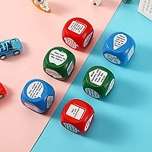 Reading Comprehension Cubes 3 Colored Language Reading Manipulatives Learning Cube Question Dice Tools for Elementary School Classroom Kids Teacher Teaching Supplies (24)