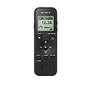 Sony ICD-PX370 Mono Digital Voice Recorder with Built-In USB Voice Recorder,black