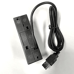 Magnetic Stripe Card Reader, USB 3-Track Mini MSR Card Reader Swiper for Access Control POS System Cashier Registry