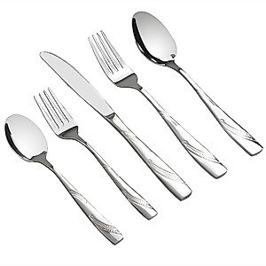 Nicesh 40-Piece Stainless Steel Flatware Cutlery, Service for 8