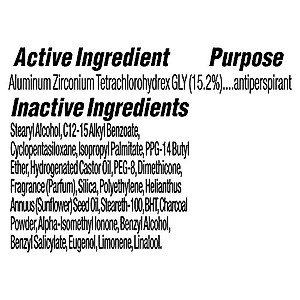 DOVE MEN + CARE Antiperspirant Deodorant Charcoal 4 Count Antiperspirant Natural Inspired Deodorant for Men 2.6 OZ