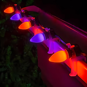 25 Pack Purple Christmas Replacement Bulbs C7 Glass Replacement Bulbs for Outdoor String Light, Patio Lights, C7/E12 Candelabra Base 5 Watt Great for Night Lights and Christmas Bulbs