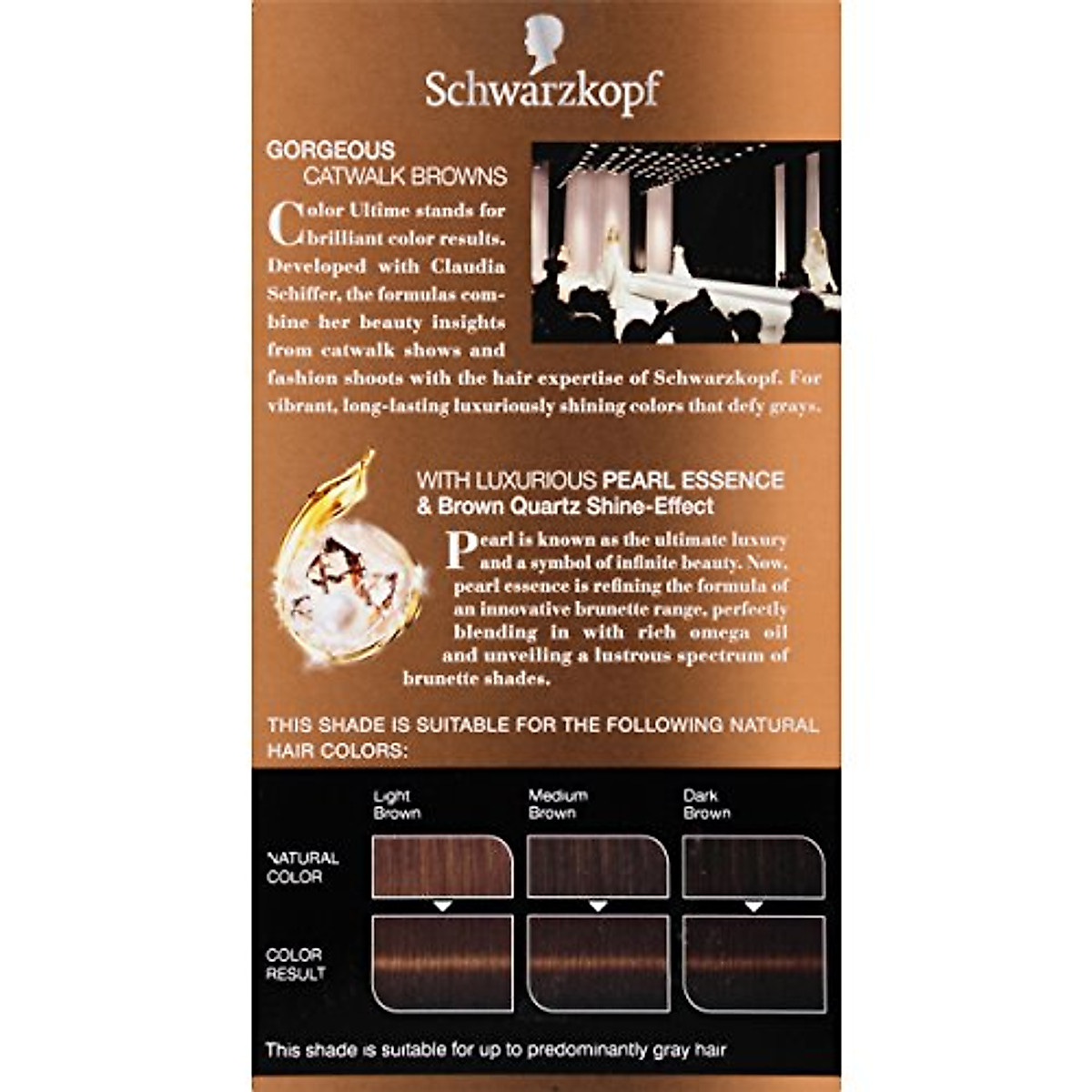 Schwarzkopf Color Ultime Hair Color Cream, 4.6 Macadamia Brown (Packaging May Vary)