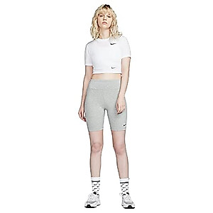 Nike Sportswear Leg-A-See Women's Bike Shorts (as1, Alpha, m, Regular, Regular, Dark Grey Heather/Black)