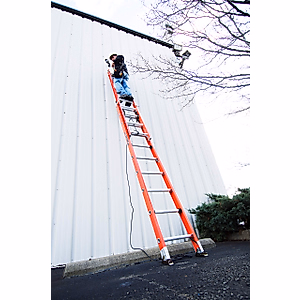 Louisville Ladder FE3216 Foot Extension Ladder, 16 ft, Orange