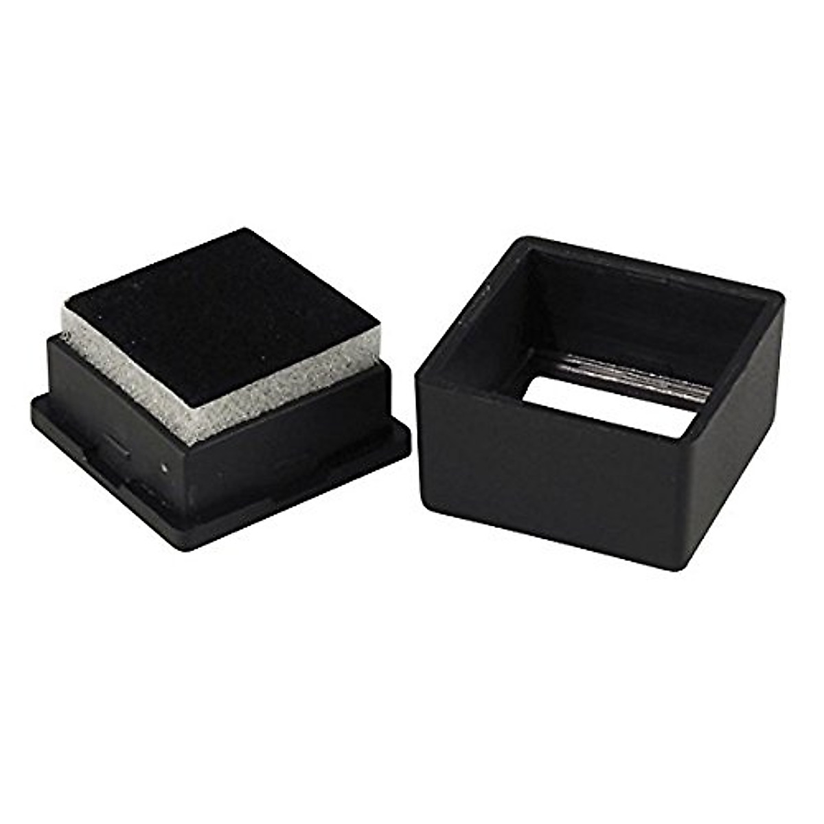 12 Gem Jars - Black Square Glass Top with 2-Sided Foam Insert Gemstones Jewelry Display