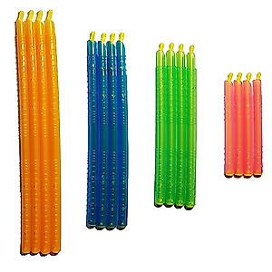 ANCHDO 16pcs Bag Sealer Sticks，4 Lengths，Plastic Bag Sealer Clips Sticks Slide On Bag，Gripstik Bag Sealer Slide Sticks for Food Storage ，Bread and Snack Bags
